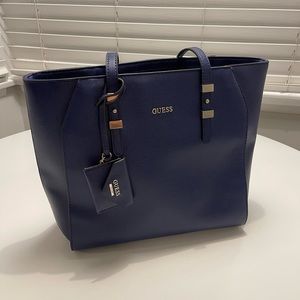 Guess | Bags | Guess Purple Leather Tote Bag | Poshmark
